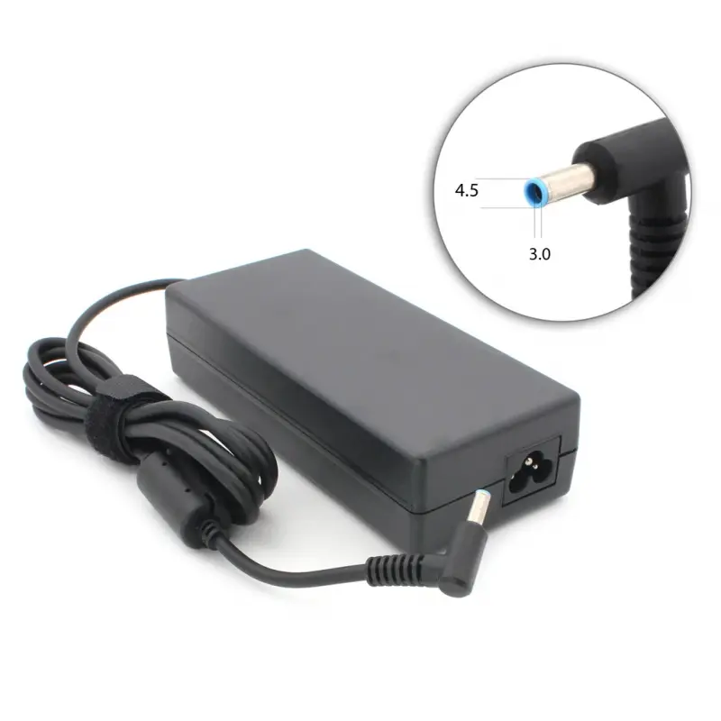 Punjač za laptop HP 19V, 120W, 6.15A, 4.5x3mm, Ugao 90°, Crni