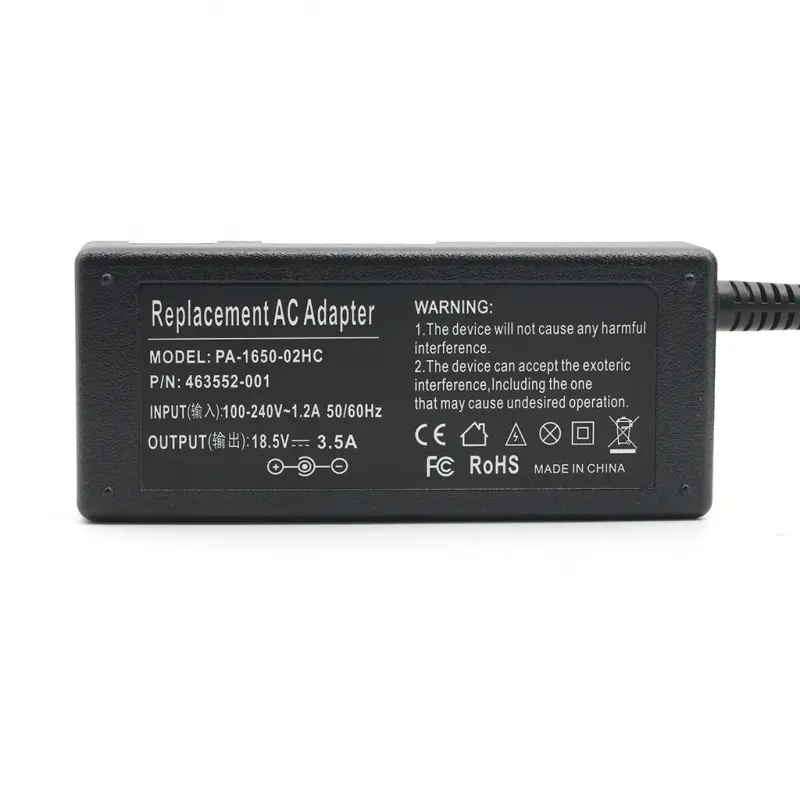 Punjač za laptop HP Compaq 18.5V, 65W, 3.5A, 4.8x1.7mm, Crni