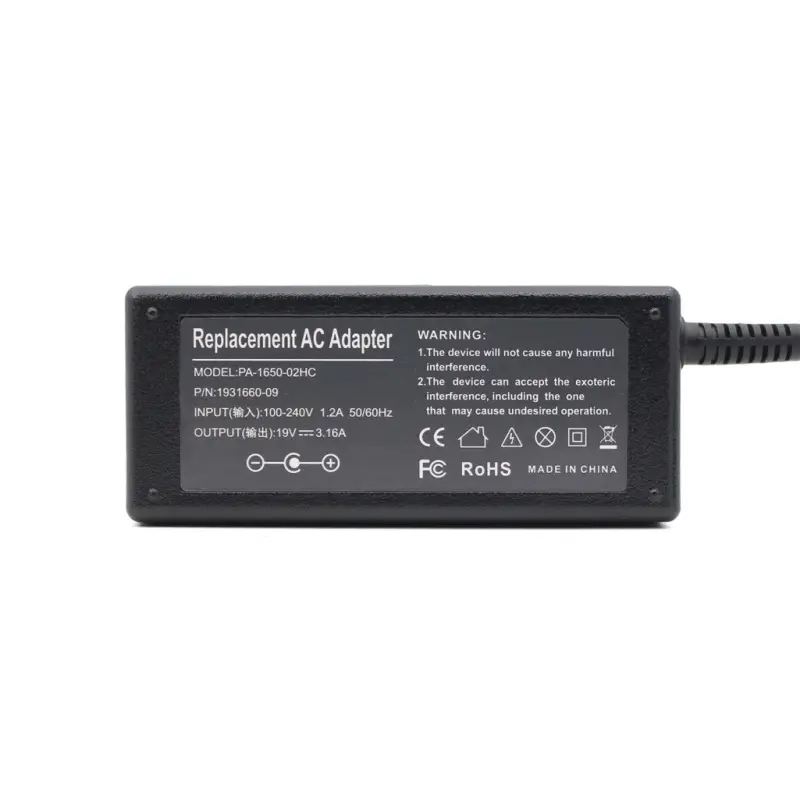 Punjač za laptop Samsung 19V, 60W, 3.16A, 5.5x3.0, HQ, Crni