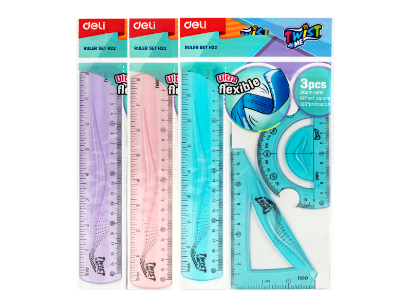 DELI GEOMETRIJSKI SET 1/3 20CM FLEKSIBILNI TWIST EH22ID EK000703699