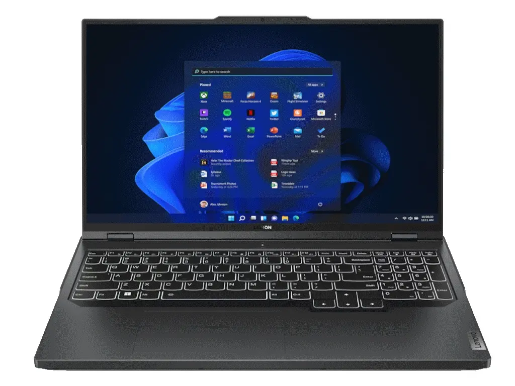 Lenovo Laptop Legion 5 Pro 16ARX8, DOS, 16", WQXGA, Ryzen 7-7745HX, 32GB, 1TB SSD, RTX4070-8GB, Backlit SRB, Crni