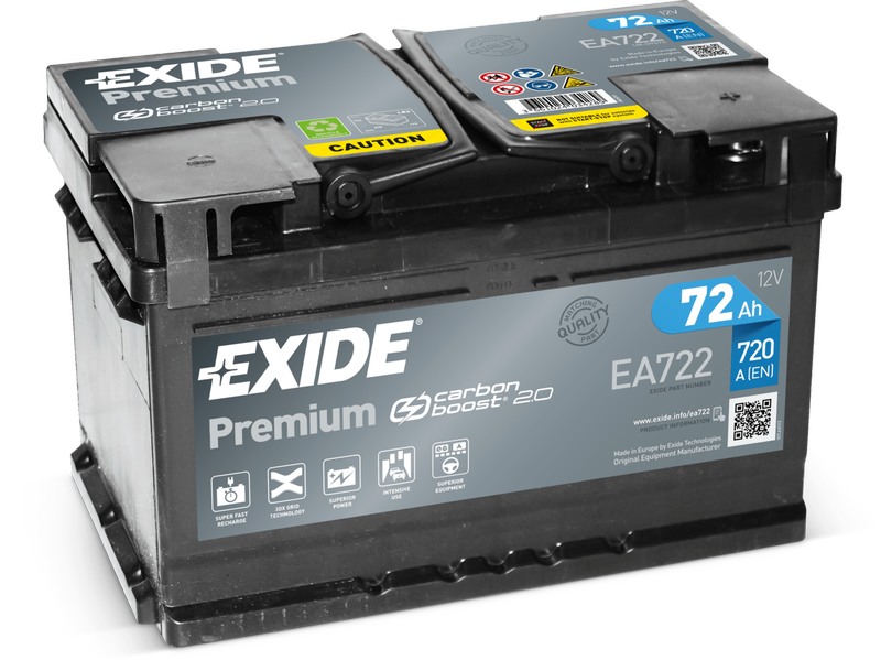 Exide akumulator Premium 12V 72Ah D+ EA722ID EK000568751