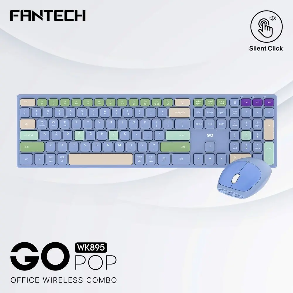 Fantech Set bežična tastatura i miš WK-895, Wifi, Plavi