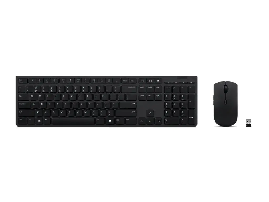 Lenovo Bežična tastatura sa mišem, US Euro, Crna