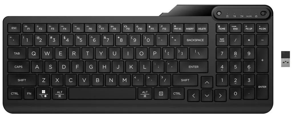 HP Bežična tastatura 475 7N7B9AA, Dual-Mode, Crna
