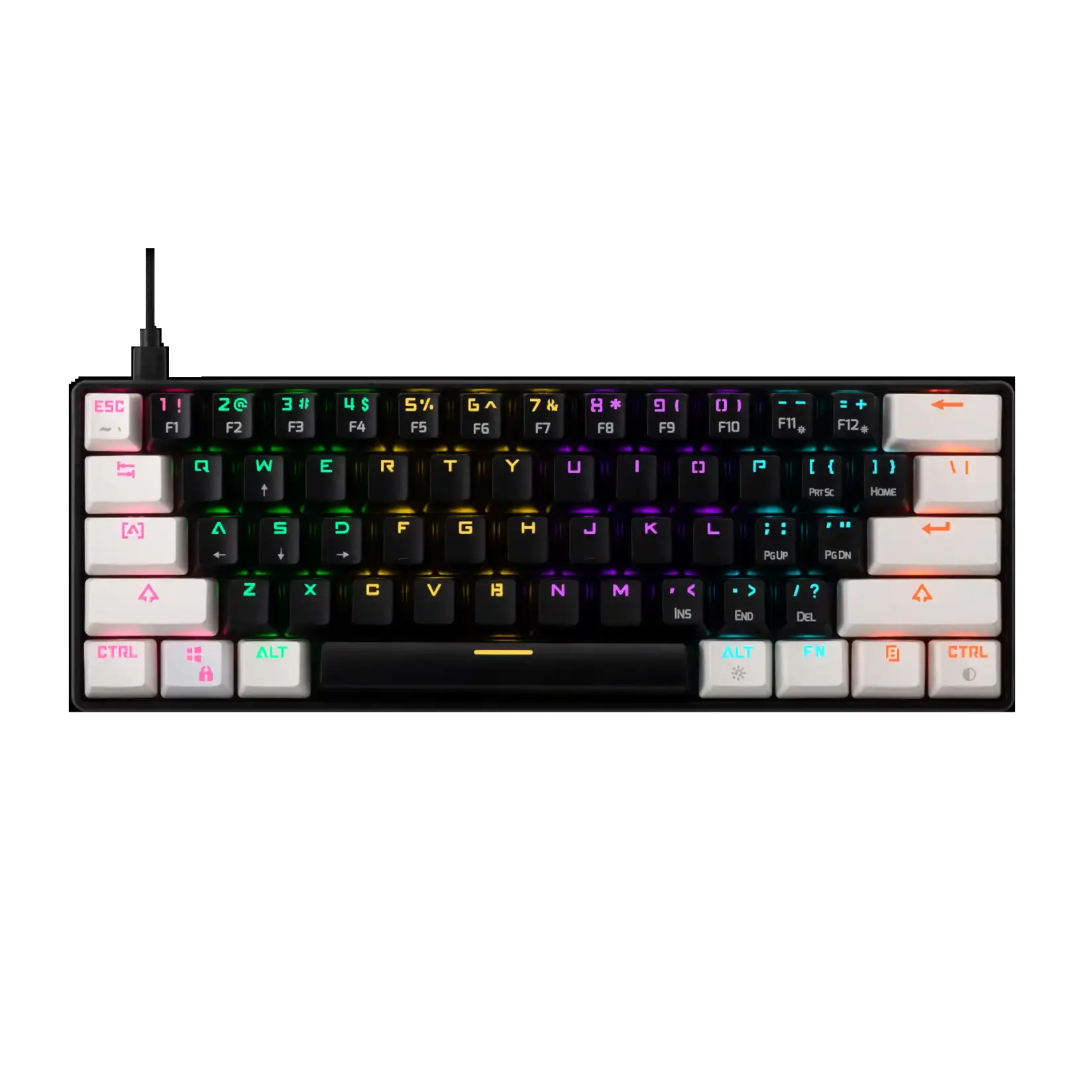 GAMDIAS Mehanička tastatura Aura GK2 crno-bela