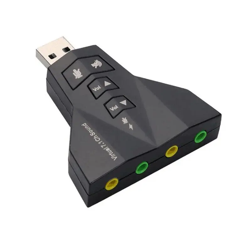 JWD USB 2.0 sa zvučnom kartom Sound5, Crni