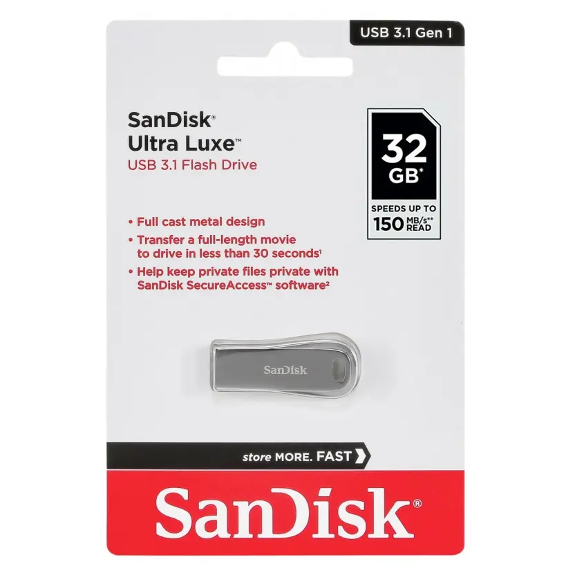SanDisk USB flash memorija Cruzer Ultra 3.1, 32GB, Crna