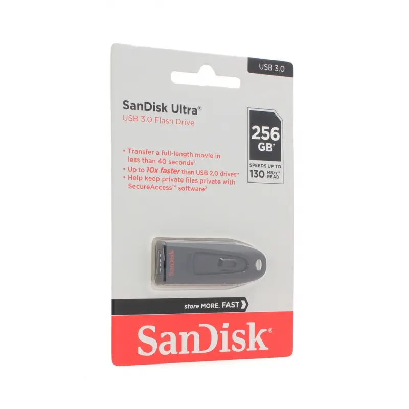 SanDisk USB flash memorija Cruzer Ultra 3.0, 256GB, Crna