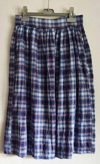Vintage karo nabrana suknja vel.S/M