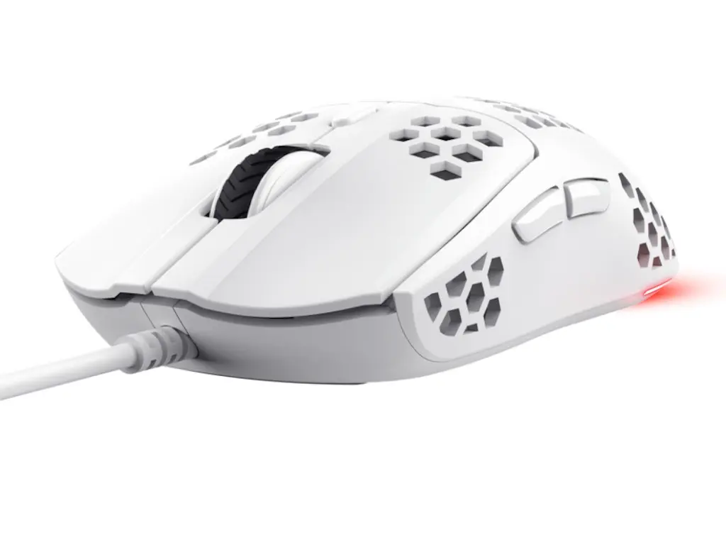 Trust Gejmerski miš GXT928 Helox, 6400 DPI, Beli