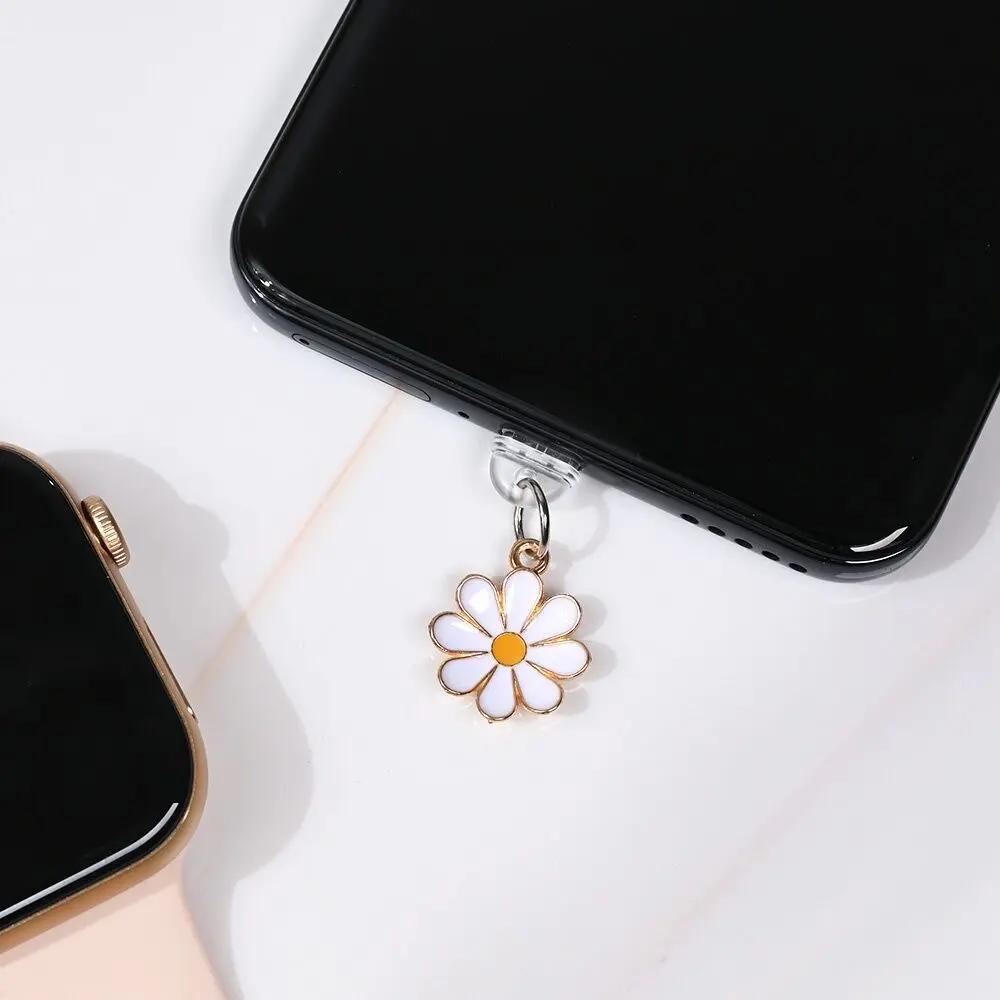 Privezak za telefon Cvet, Type C Pluggy, Beli