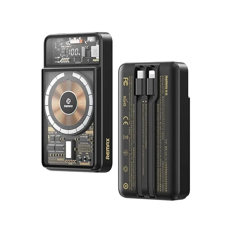 Remax Prenosiva baterija Phantom Series RPP-580, PD 20W+QC 22.5W, 10000mAh, Crna