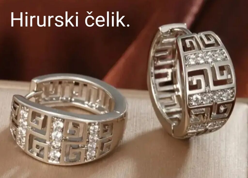 PRELEPE KVALITETNE MINĐUŠE SA CIRKONIMA OD HIRURSKOG ČELIKA