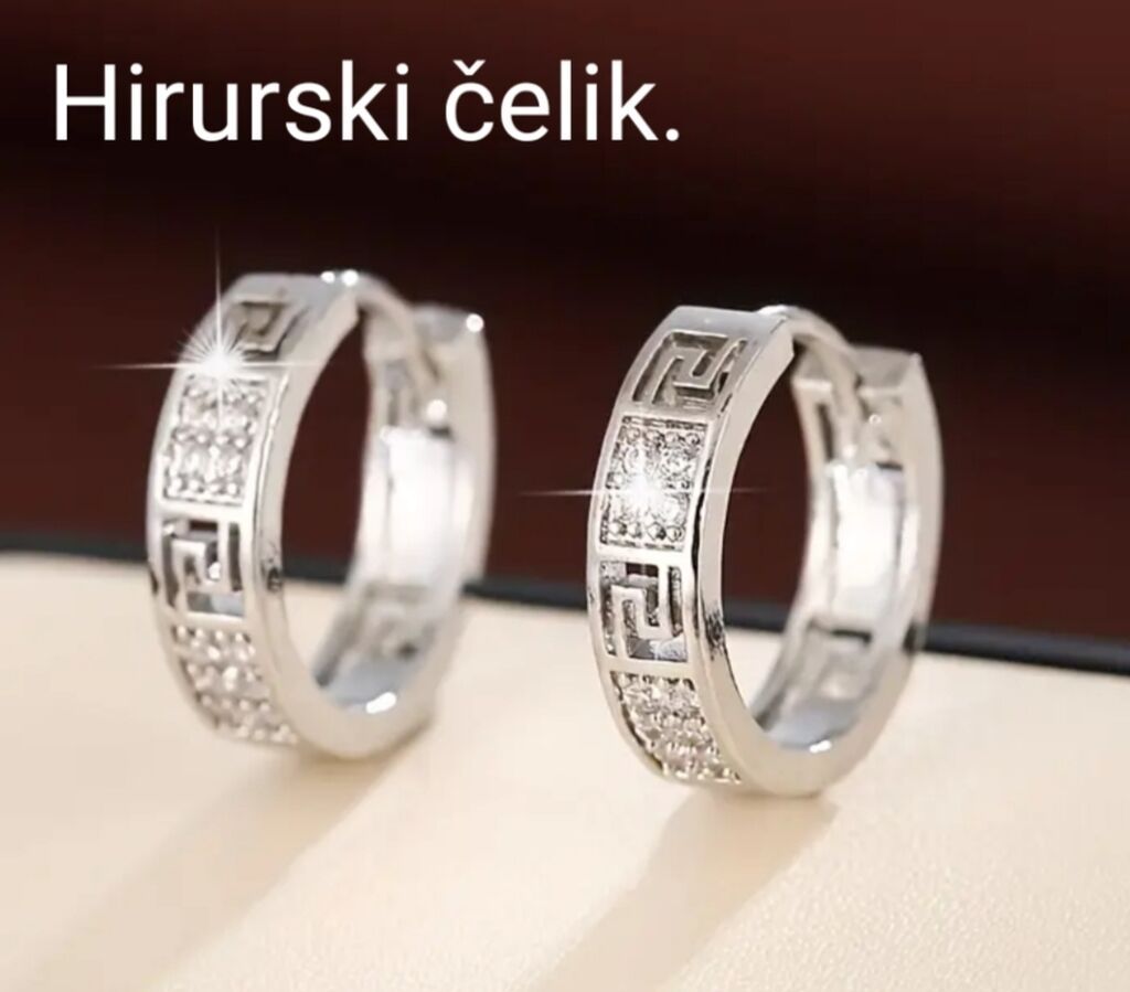 PRELEPE KVALITETNE MINĐUŠE SA CIRKONIMA OD HIRURSKOG ČELIKA