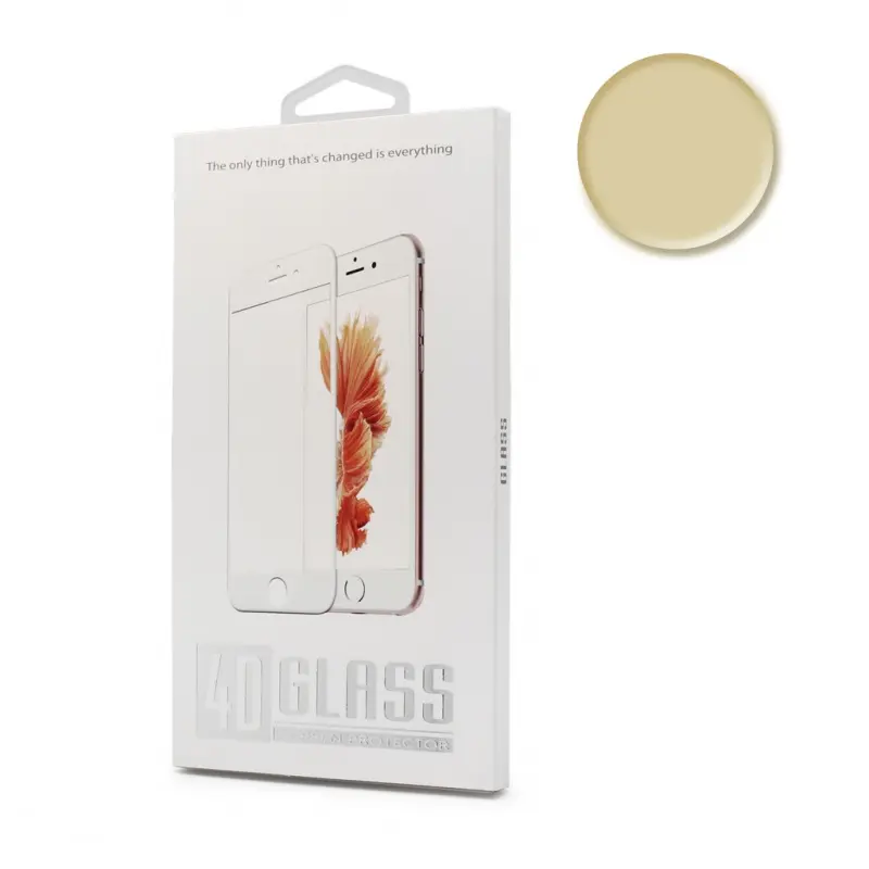Zaštitno staklo 4D za iPhone 7/8, Zlatne boje