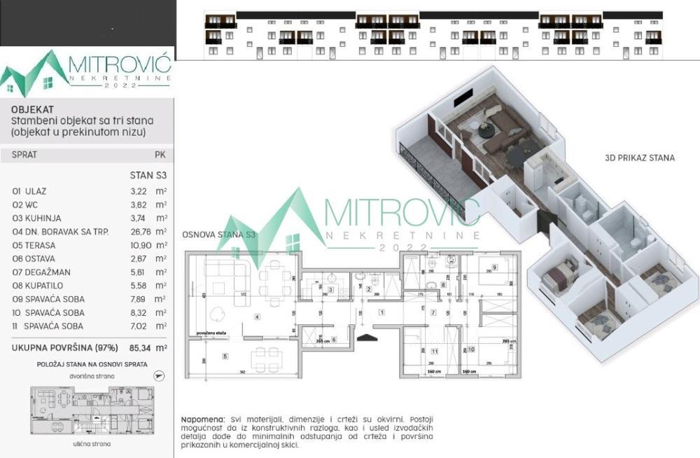 Četvorosoban stan na prodaju, 85m2, 131.300€