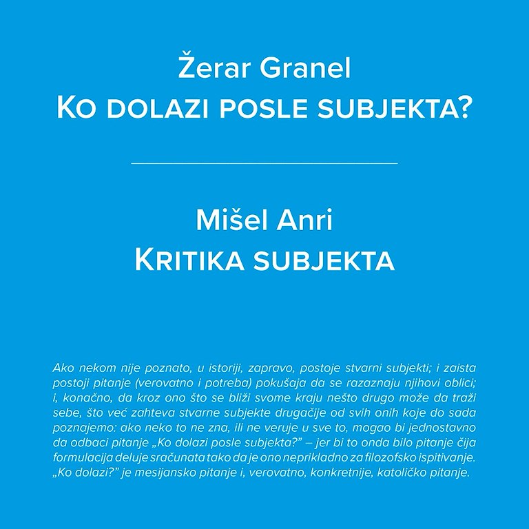 Ko dolazi posle subjekta?