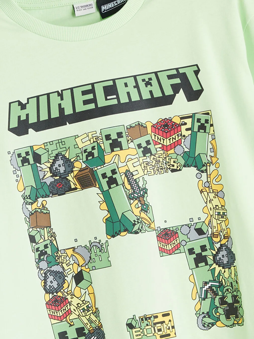 LCW Kids Majica Sa Okruglim Izrezom Minecraft Štampana Za Dečake