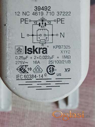 Kondenzator filter za ves masinu gorenje i whirpool
