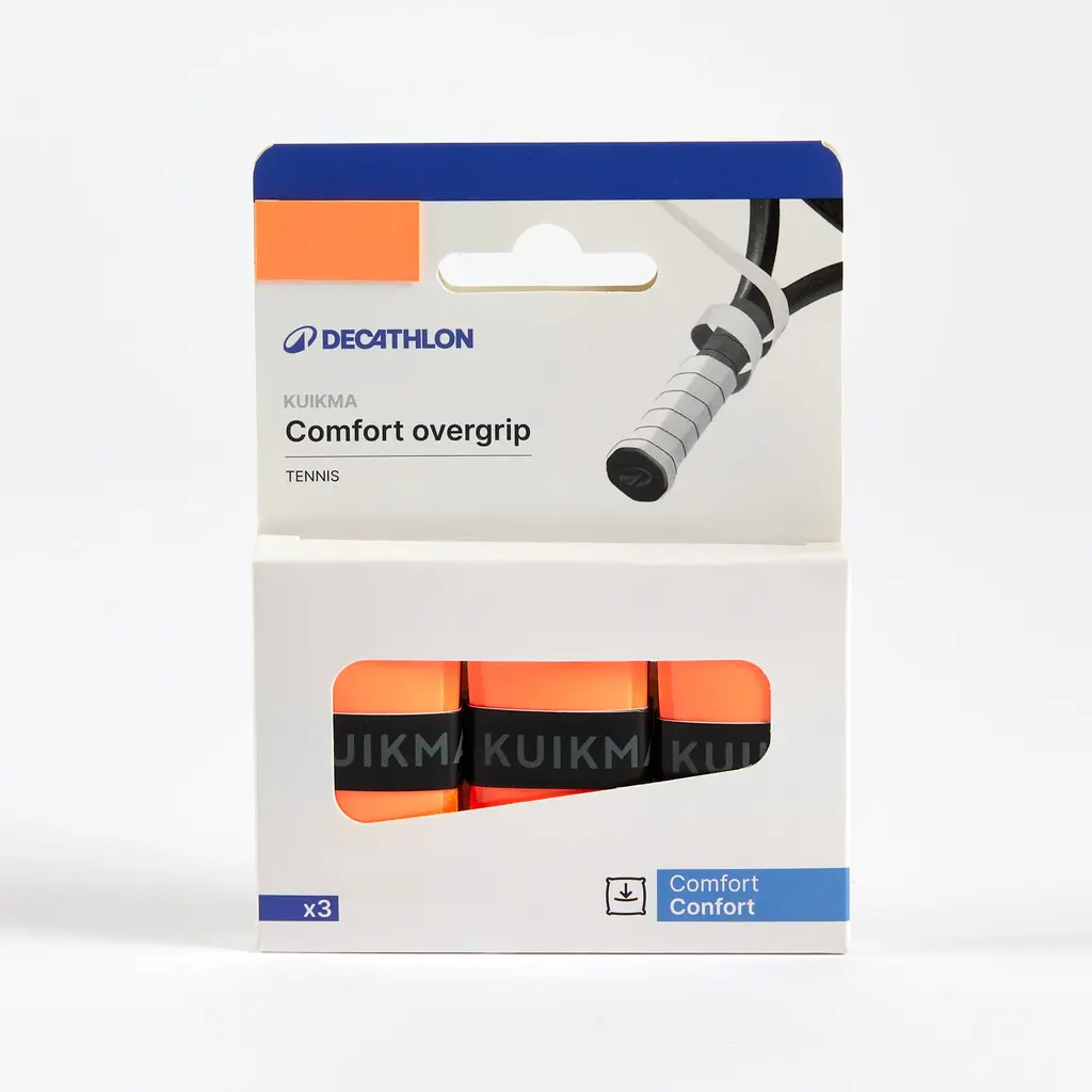 Narandžasti gornji grip za reket za tenis COMFORT (3 komada)