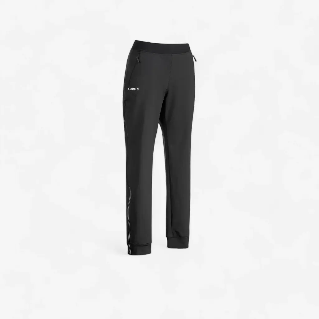 PANTALONE ZA HOKEJ NA TRAVI FH900 ZA TRENING ŽENSKE CRNE