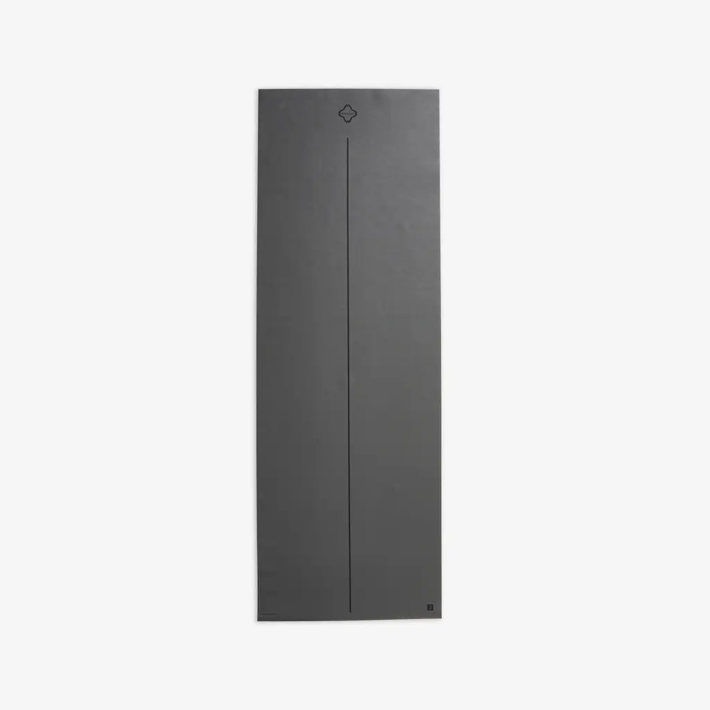 Siva sklopiva putna prostirka za jogu s navlakom (180 cm x 62 cm x 1,3 mm)