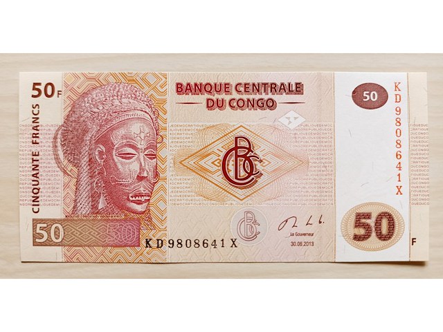 Kongo 50 francs . Unc, 2013 godina