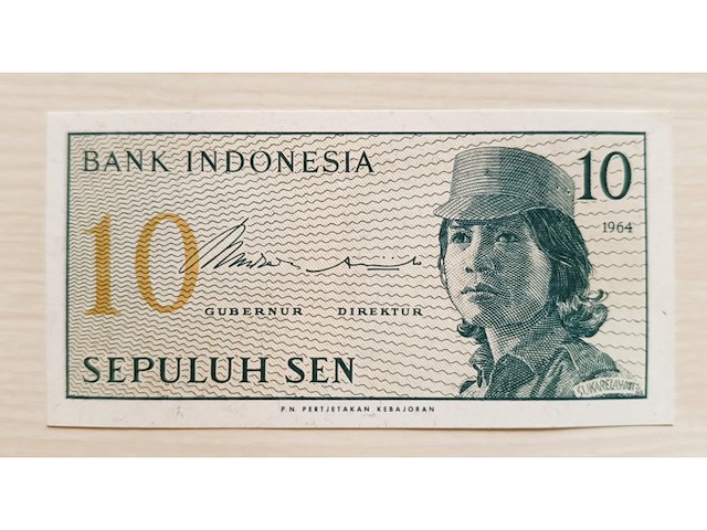 Indonezija 10 sen . Unc, 1964  godina