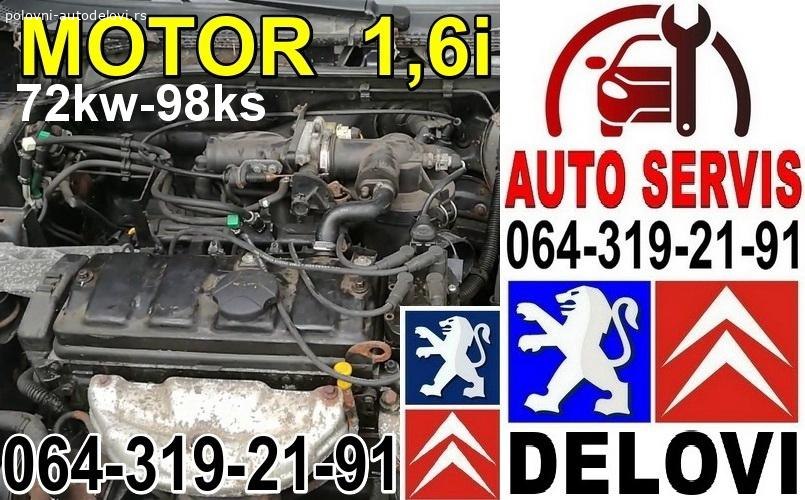MOTOR 1,6 benzinac 72kw-98ks Pežo Citroen Peugeot