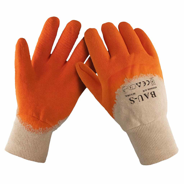 BAU S zaštitne rukavice Latex Orange – narandžaste rukavice sa lateks premazom (11) XXL