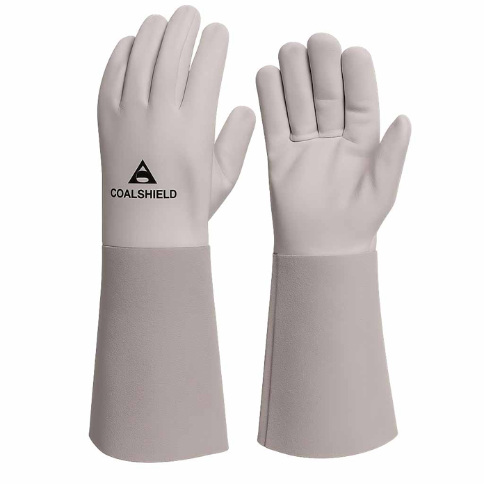 Zaštitne rukavice za argonsko zavarivanje – jagnjeća koža sa Kevlar šavovima 35 cm bele(10)