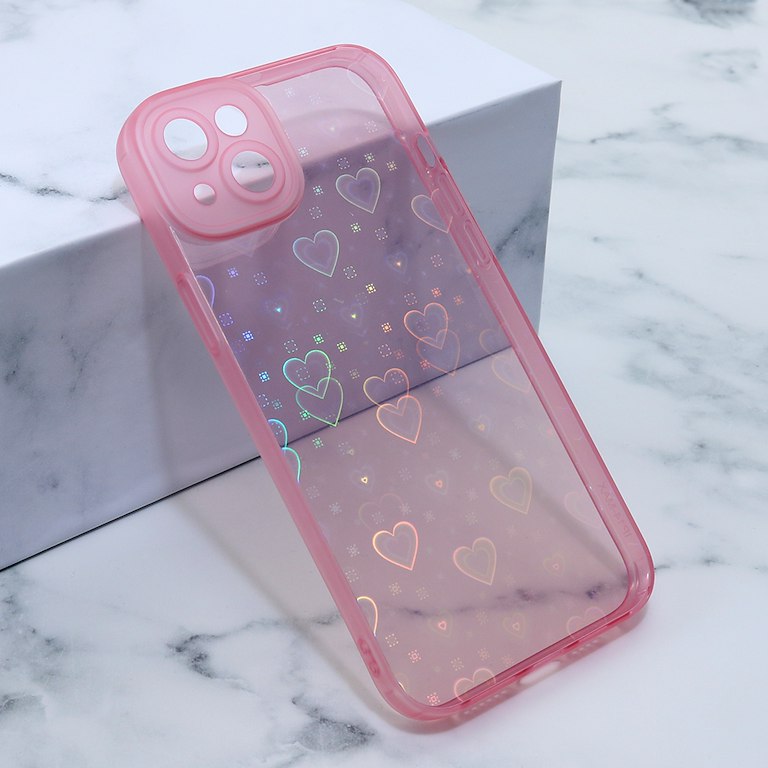Futrola Heart Color IMD za iPhone 14 Plus (6.7) roze (MS)