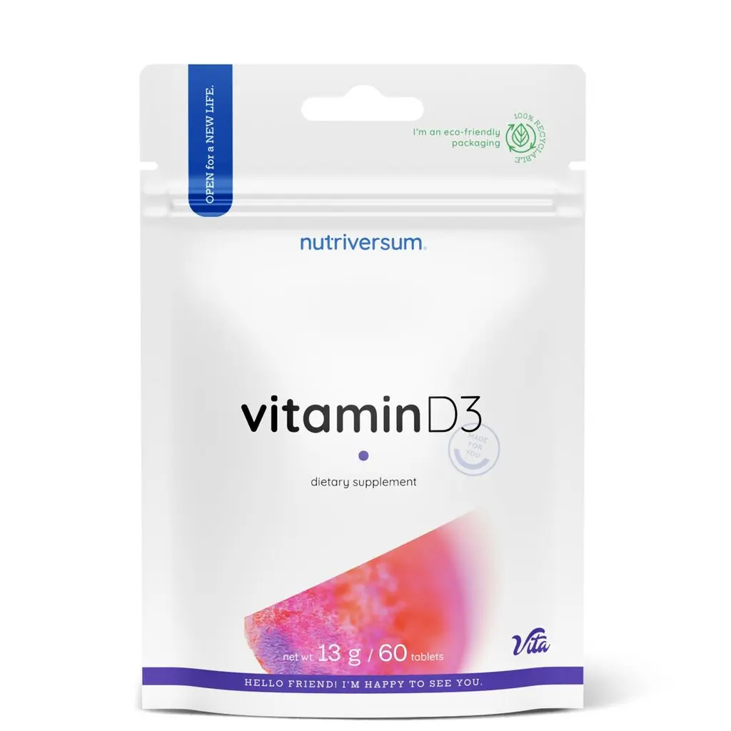 Nutriversum Vitamin D3 za žvakanje 2000IU, 60 tableta