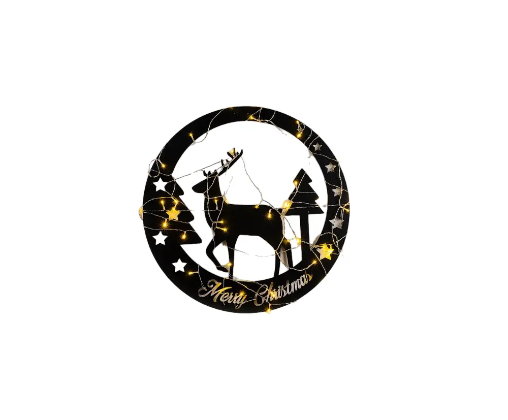 Wallity Zidna dekoracija XMASBLACK-032, 60x60 cm, Crna