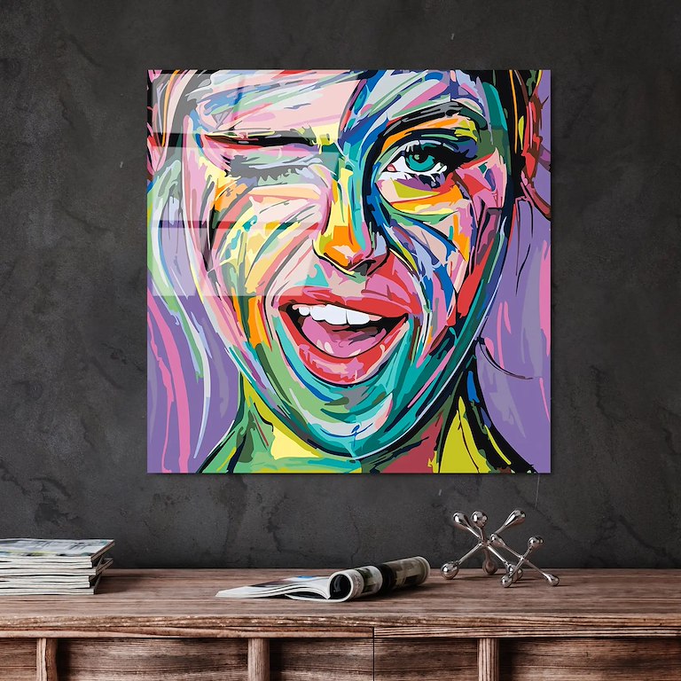 Wallity Slika od kalenog stakla 50x50cm