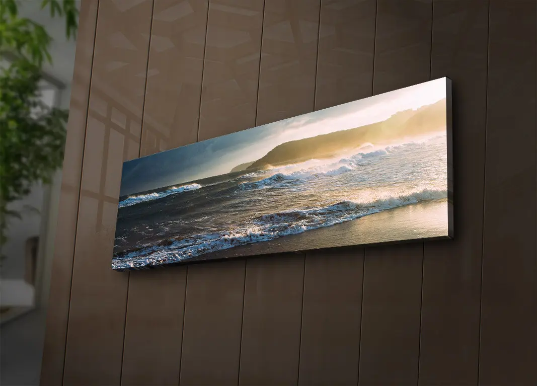 Wallity Slika na platnu sa LED osvetljenjem 30x90cm