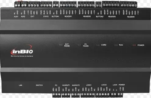 ZKTeco Kontroler pristupa za 4 vrata InBio-460, Crni