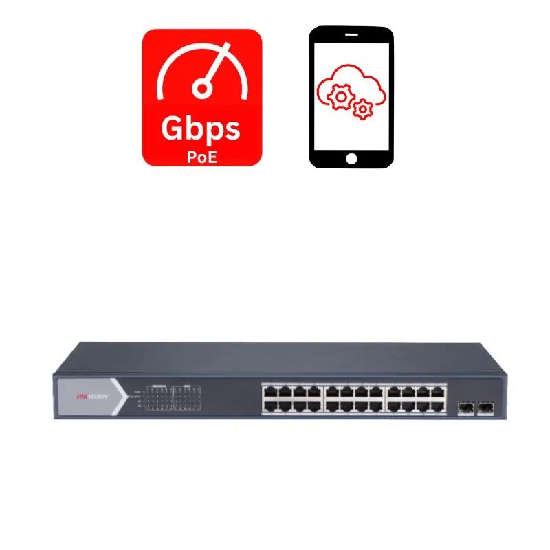 Hikvision PoE Smart Switch DS-3E1526P-SI, 24 porta