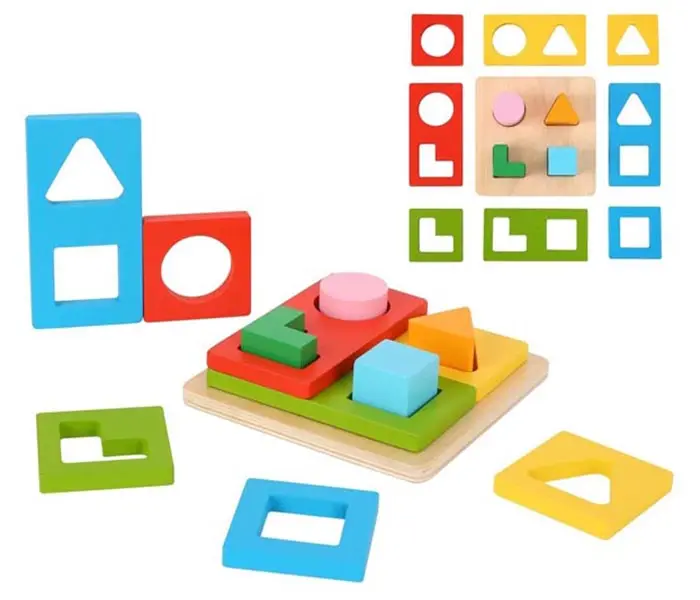 Tooky Toy Montesori logički set Sortiranje oblika i boja