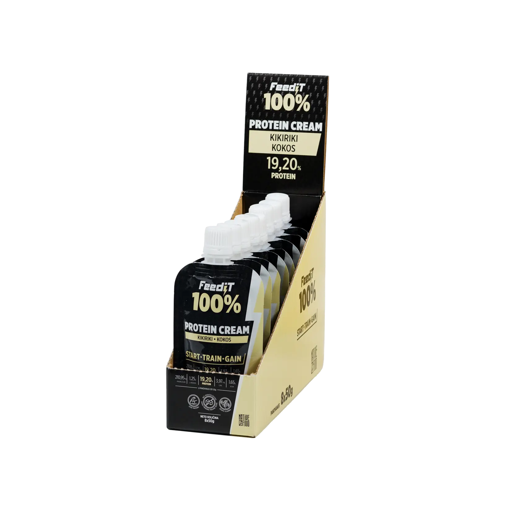 Feedit Protein krem Kikiriki i kokos, 8 komada