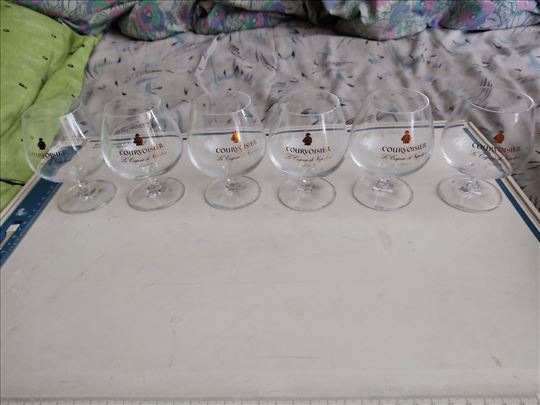 Komplet 6 kristalnih čaša za konjak, Napoleon.