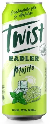Carlsberg Pivo radler Twist, Mohito, 0.5l