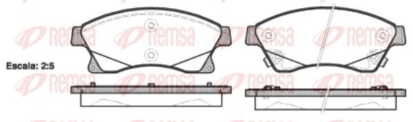 Komplet pločica, disk-kočnica REMSA 1431.12