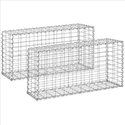 Hillvert Gabionska Ograda - 2 Komada - 102x32x51cm