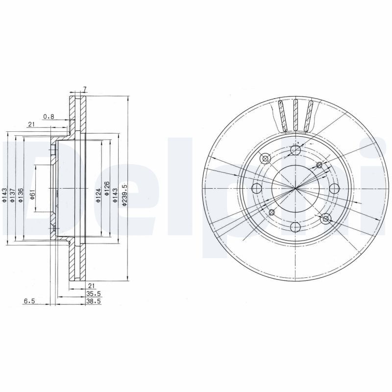 Kočioni disk DELPHI BG2673