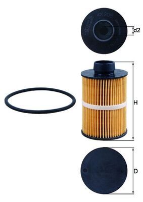 Filter za gorivo MAHLE KX 208D