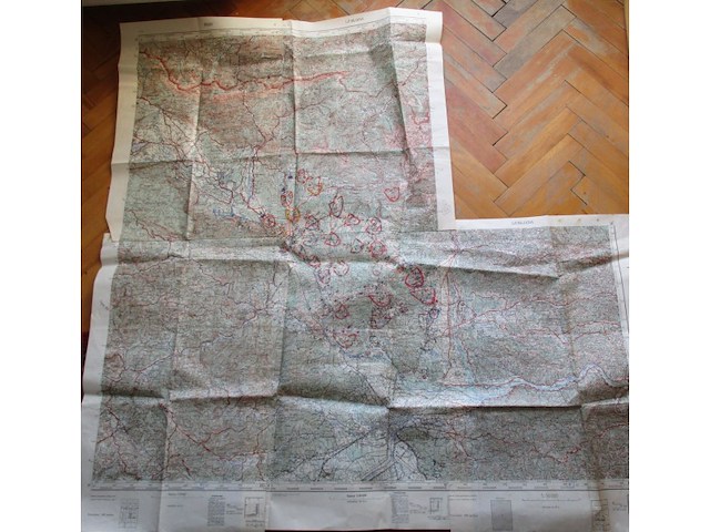 VOJNA MAPA SLOVENIJA 1956.
