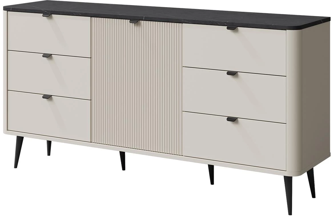 Marly 9 1d6s komoda 160x40x82 kašmir bež/siva