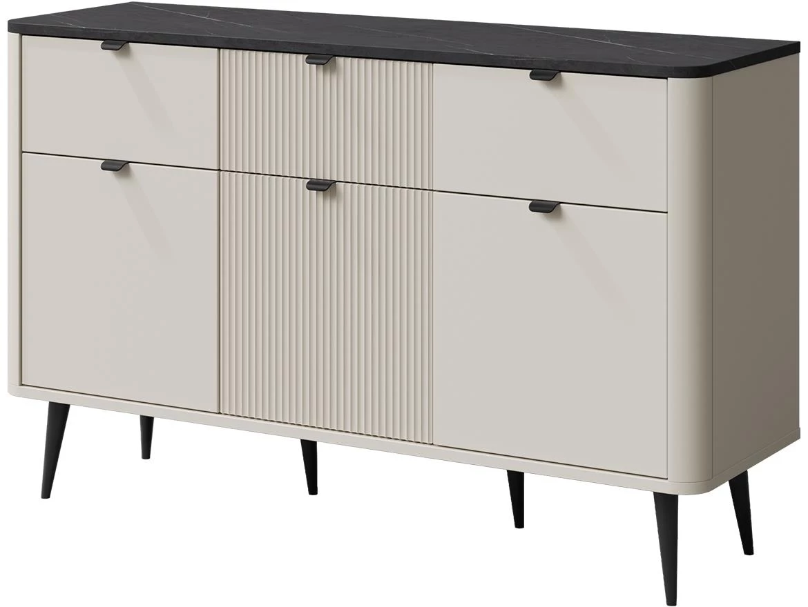 Marly 10 3d3s komoda 130x40x82 kašmir bež/siva